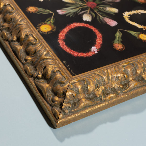 Ali'i with Gilded Antique Frame - Lola Pilar Hawaii