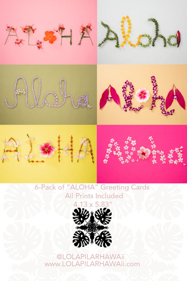 6-Pack of Aloha Greeting Cards - Lola Pilar Hawaii